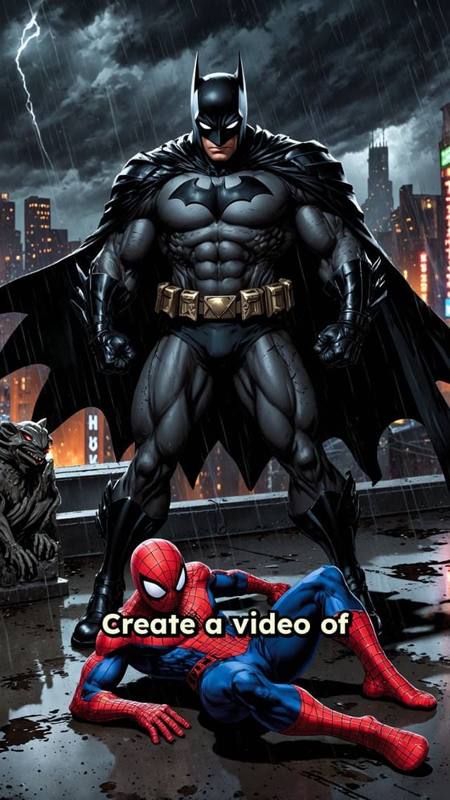 Vídeos de IA de Bruce Wayne | Crie Vídeos de Bruce Wayne com IA