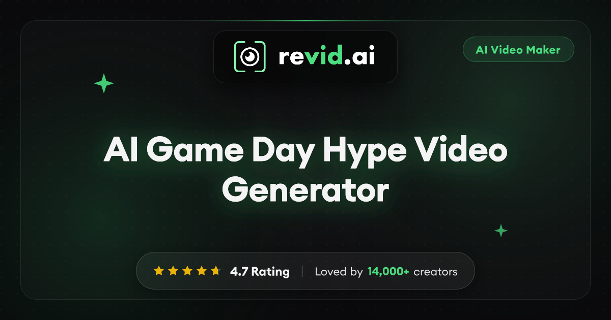 Game Day Hype Video Generator | Create Viral Sports Edits