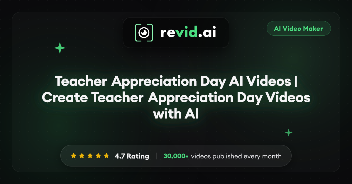 Teacher Appreciation Day AI Videos | Create Teacher Appreciation Day ...
