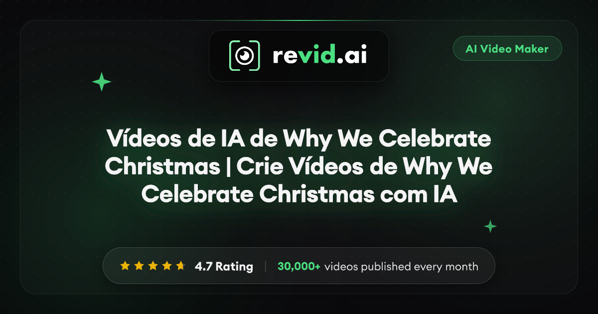 Vídeos de IA de Why We Celebrate Christmas | Crie Vídeos de Why We ...