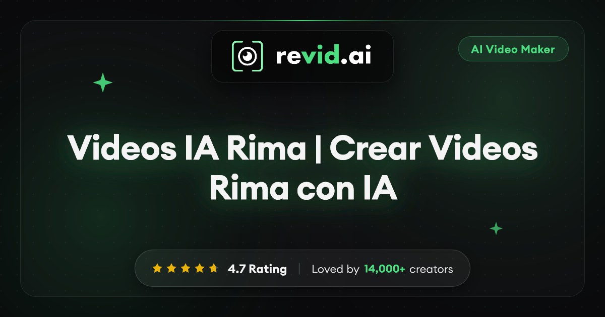 Videos IA Rima | Crear Videos Rima con IA